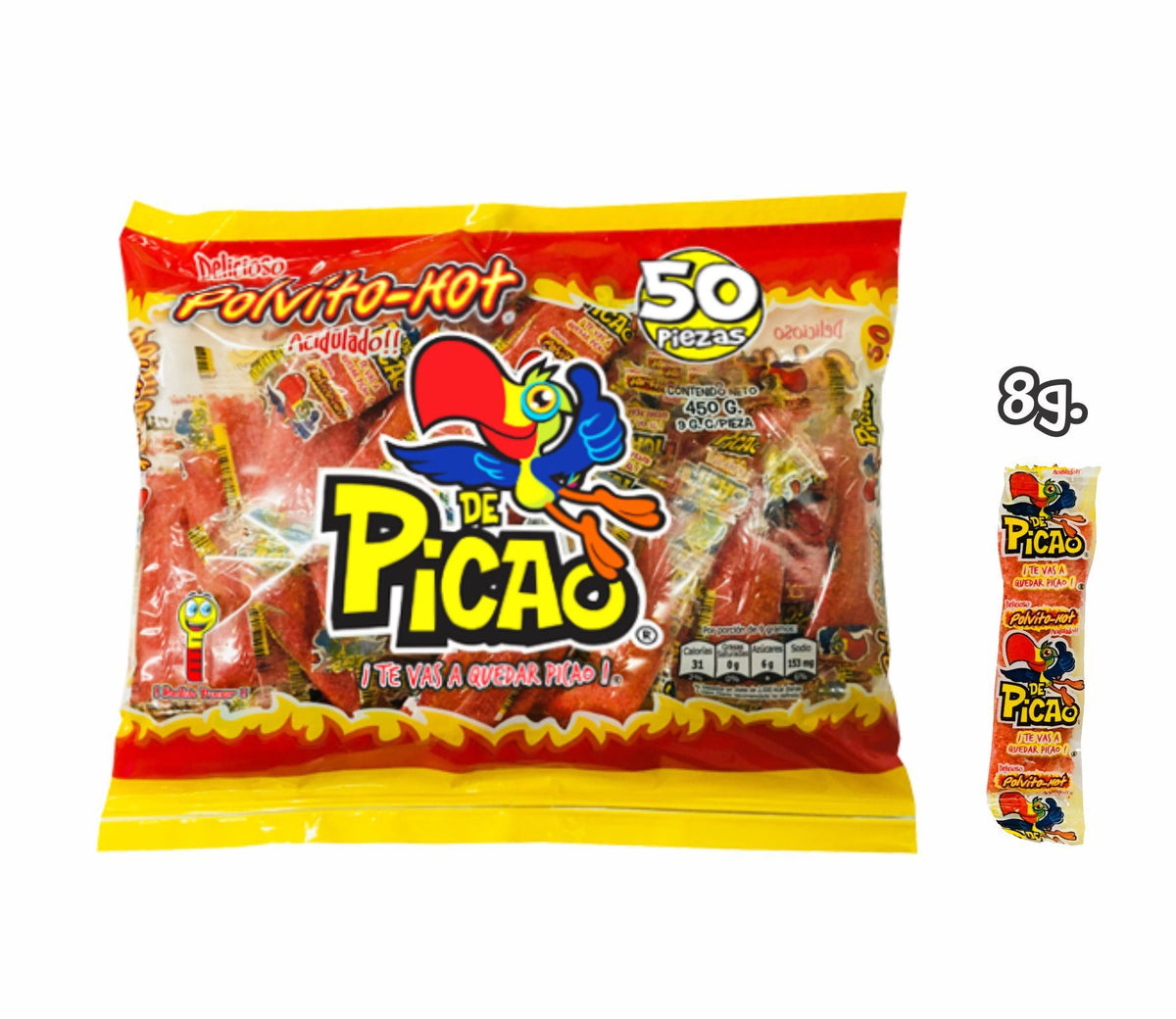 Polvito Hot 50 Pzas. – Picao Alimentos