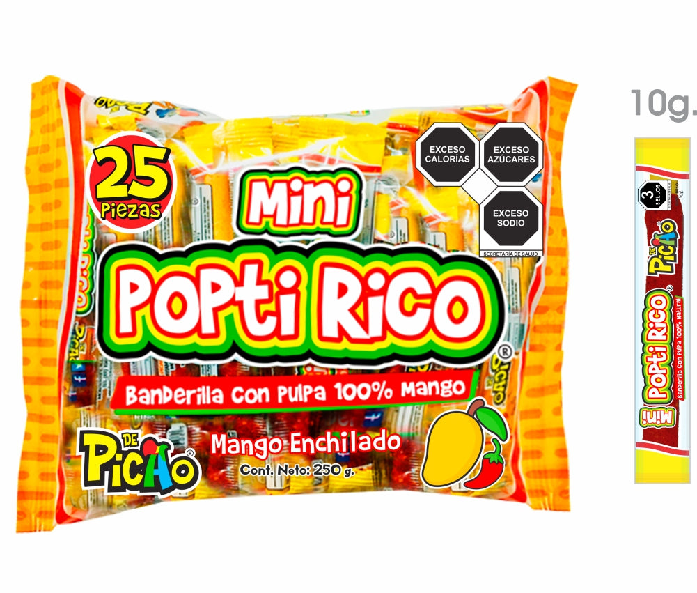 Mini Poptirico Mango 25 Pzas. – Picao Alimentos